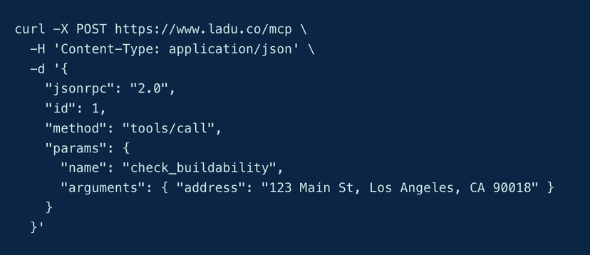 LADU MCP Server — ADU Data & Tools for AI Assistants | LADU